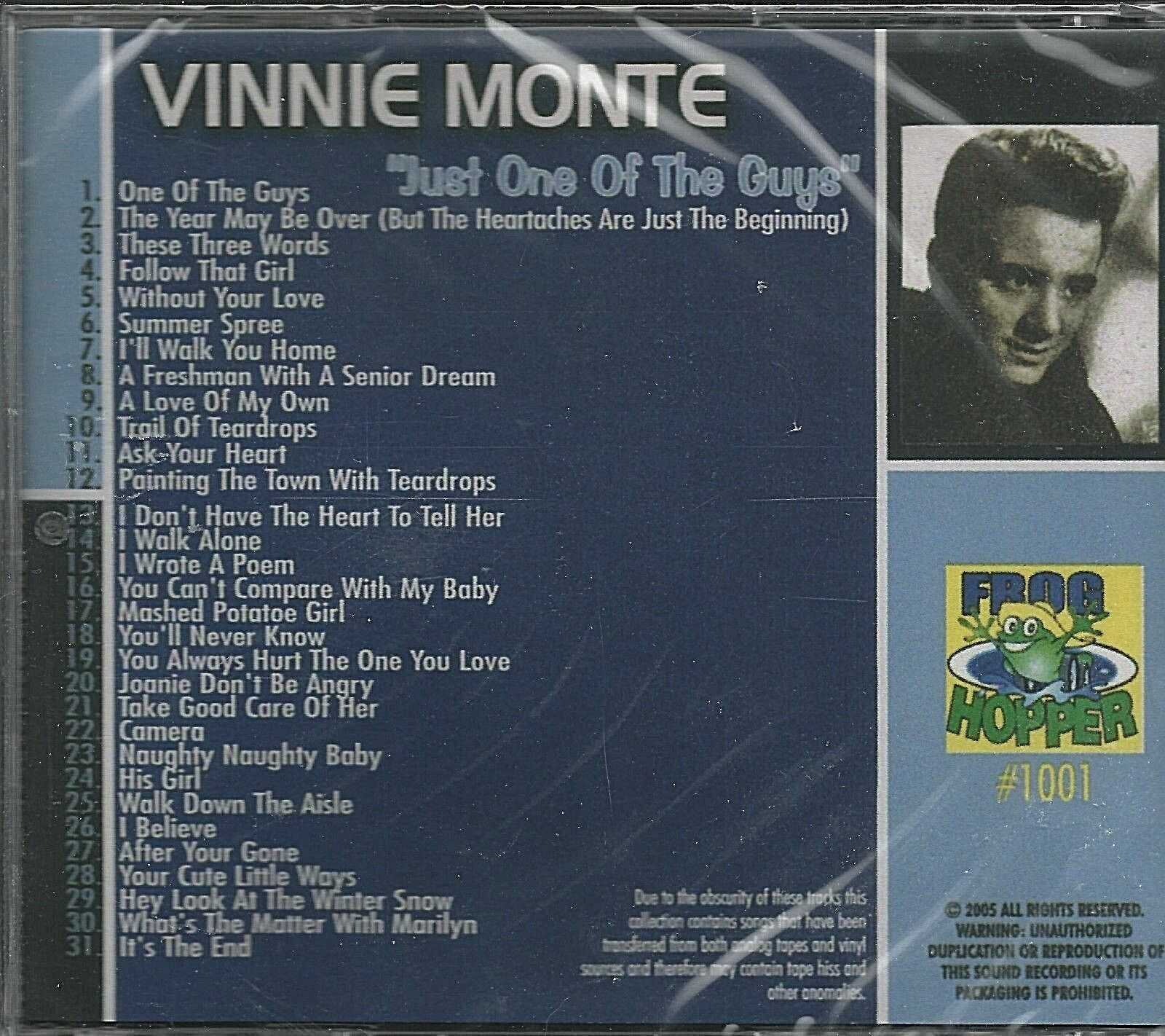 VINNIE MONTE - CD - Just One Of The Guys - BRAND NEW - CD Greeting, LLC