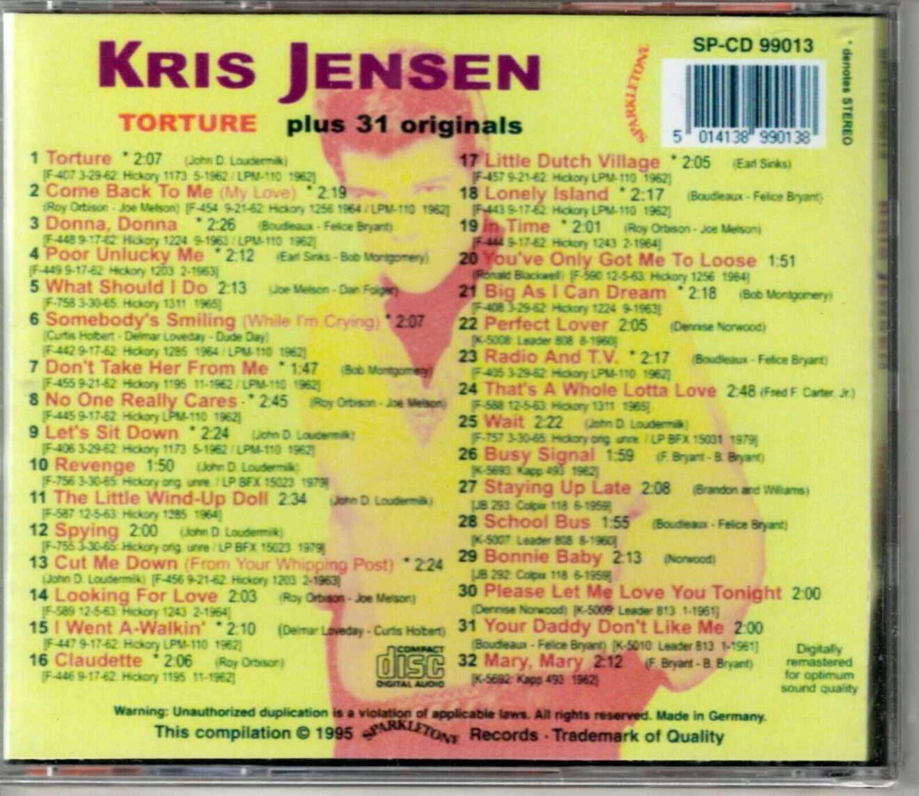 Kris Jensen - Torture - CD - Brand New - CD Greeting, LLC